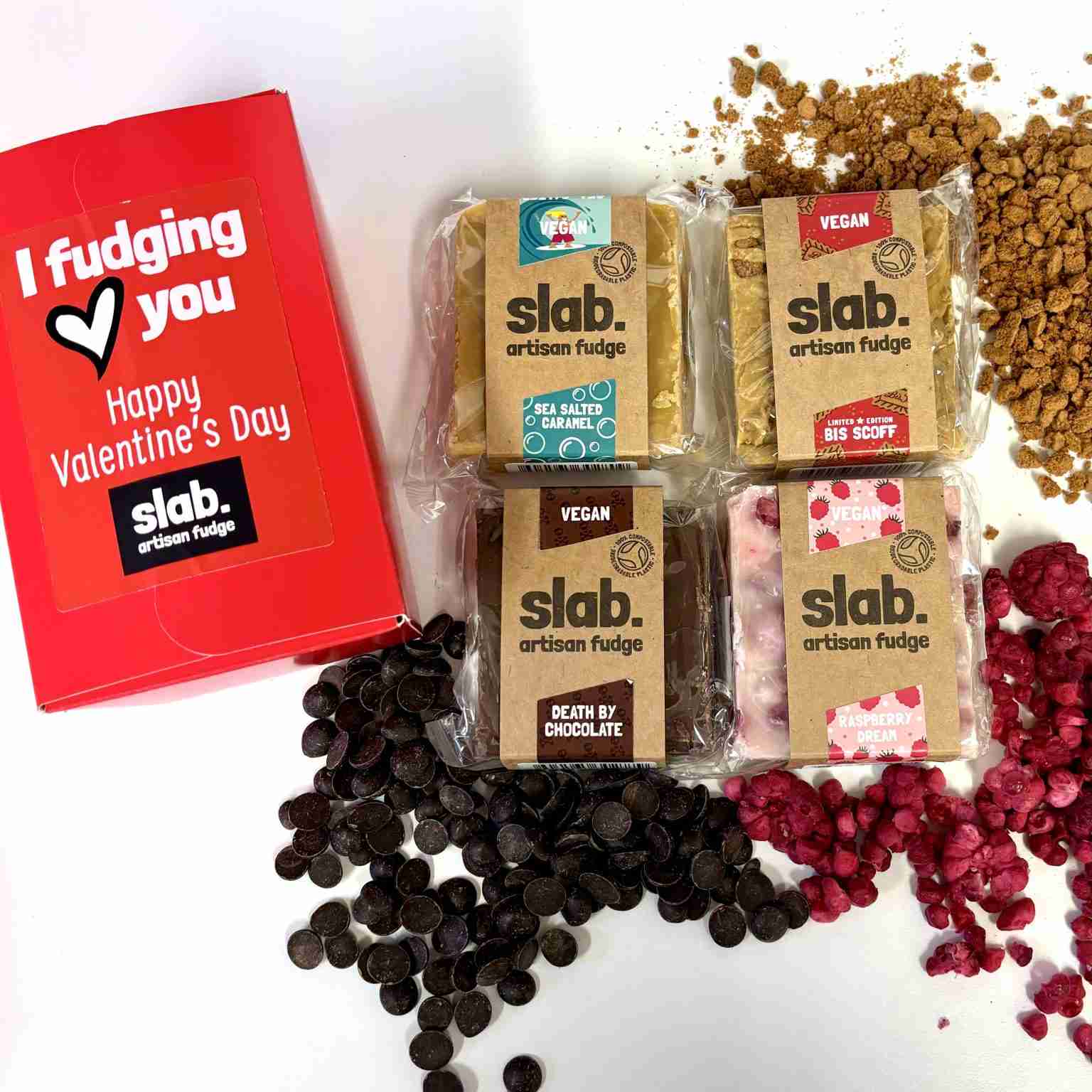 Valentine’s 4 Slab Fudge Gift Box - Vegan - Slab Artisan Fudge